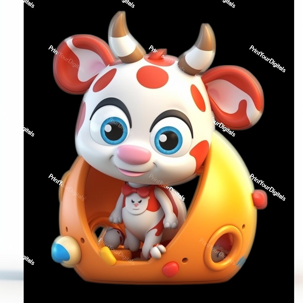 Cute Cow Clipart Bundle 2 6 High Quality Pngs Digital - Etsy