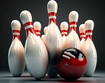 Bowling DIGITAL DOWNLOAD Bowling Graphics, Bowling Ball, Strike ...