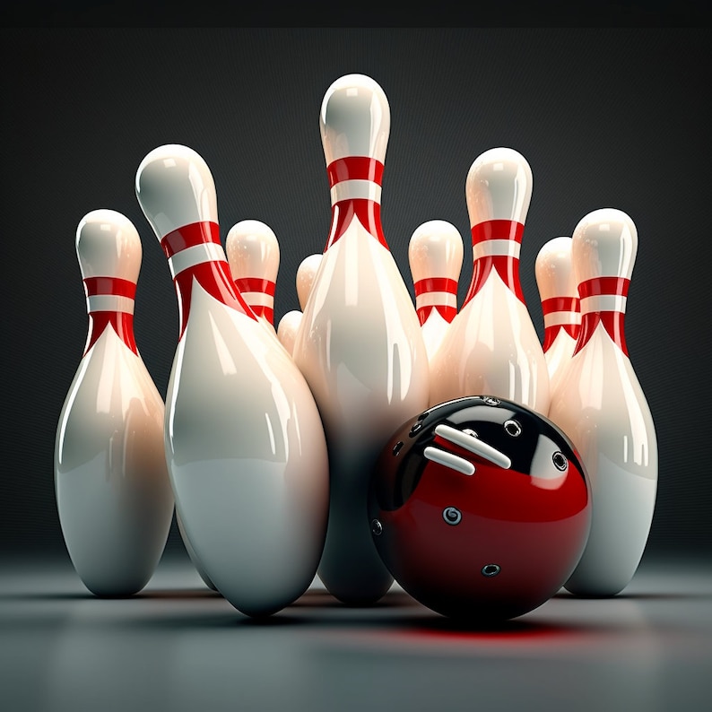 Bowling DIGITAL DOWNLOAD Bowling Graphics, Bowling Ball, Strike ...