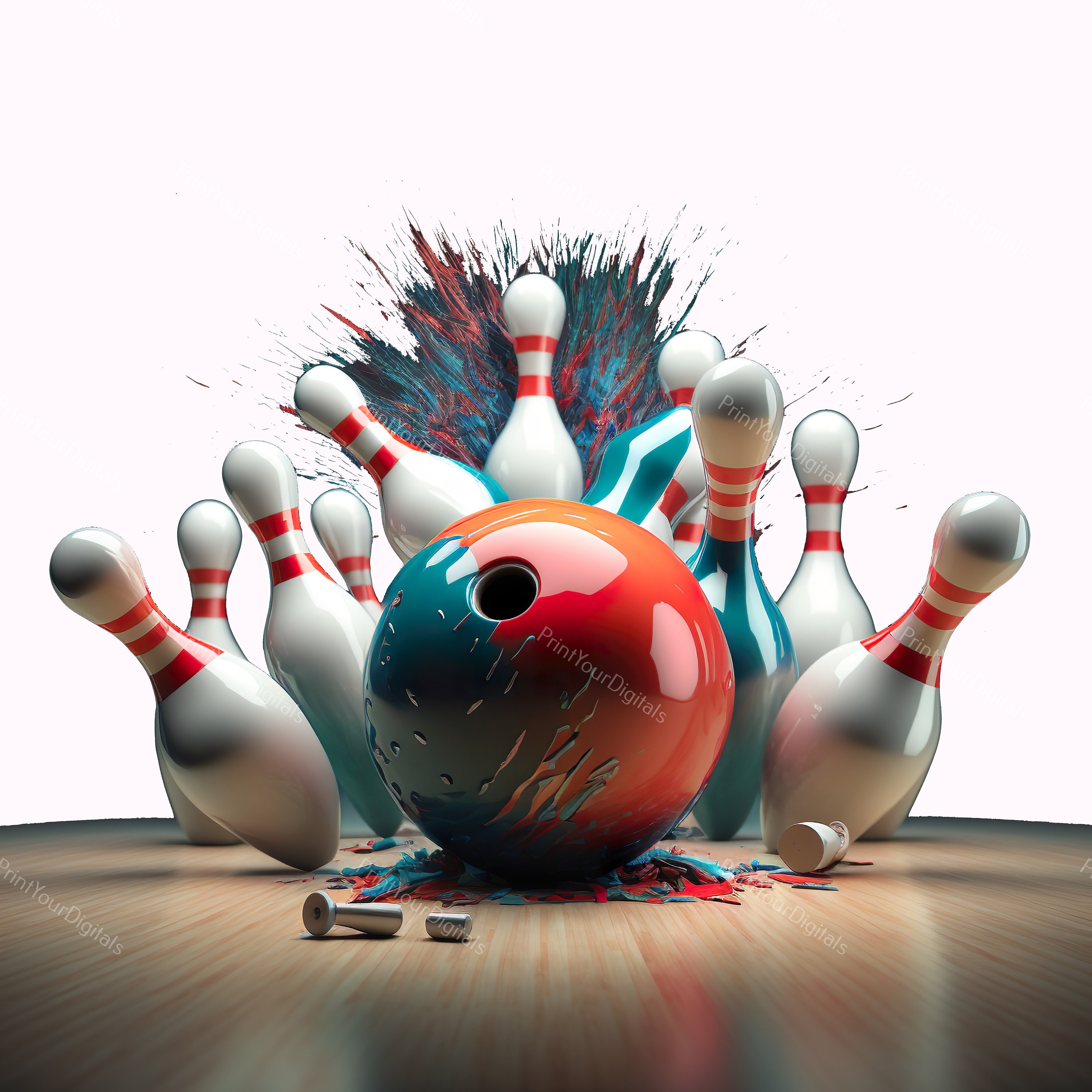 Bowling DIGITAL DOWNLOAD Bowling Graphics, Bowling Ball, Strike ...