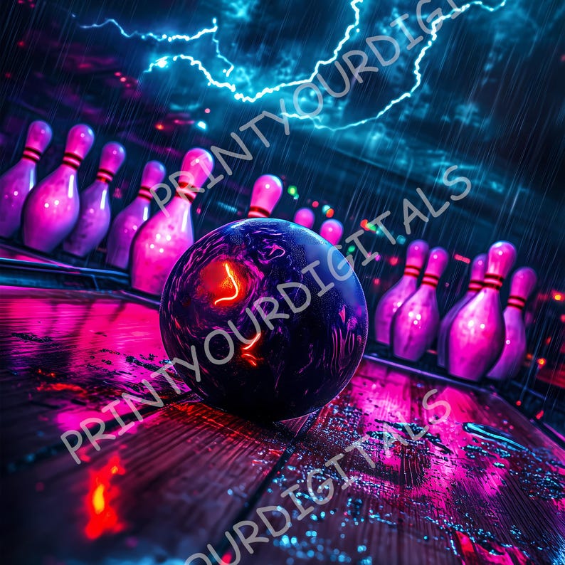 Bowling DIGITAL DOWNLOAD Bowling Graphics, Bowling Ball, Strike ...