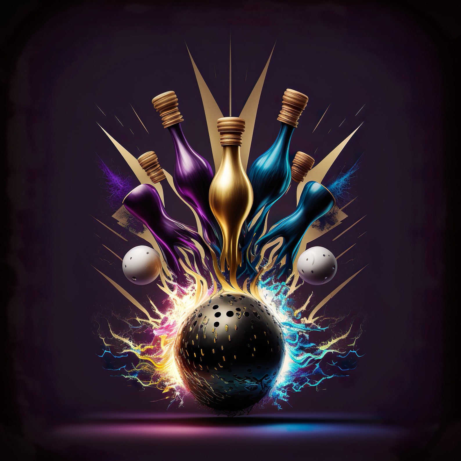 Bowling DIGITAL DOWNLOAD Bowling Graphics, Bowling Ball, Strike ...