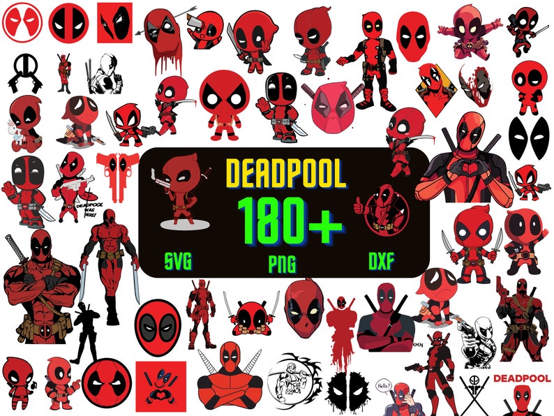 180 Deadpool Svg Deadpool Png Deadpool Svg Bundle - Etsy