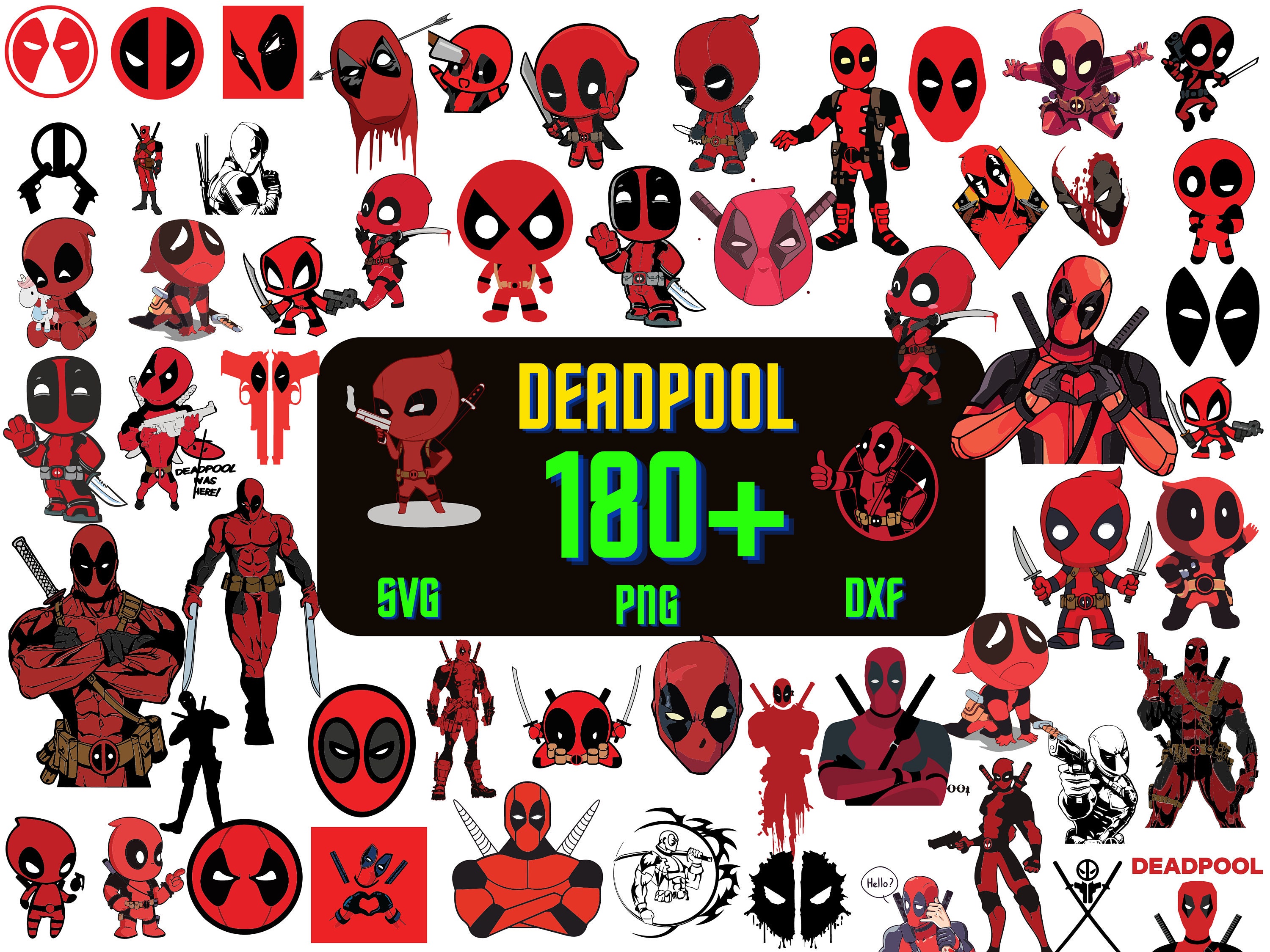 180 Deadpool Svg, Deadpool Png, Deadpool Svg Bundle, Superhero Svg ...