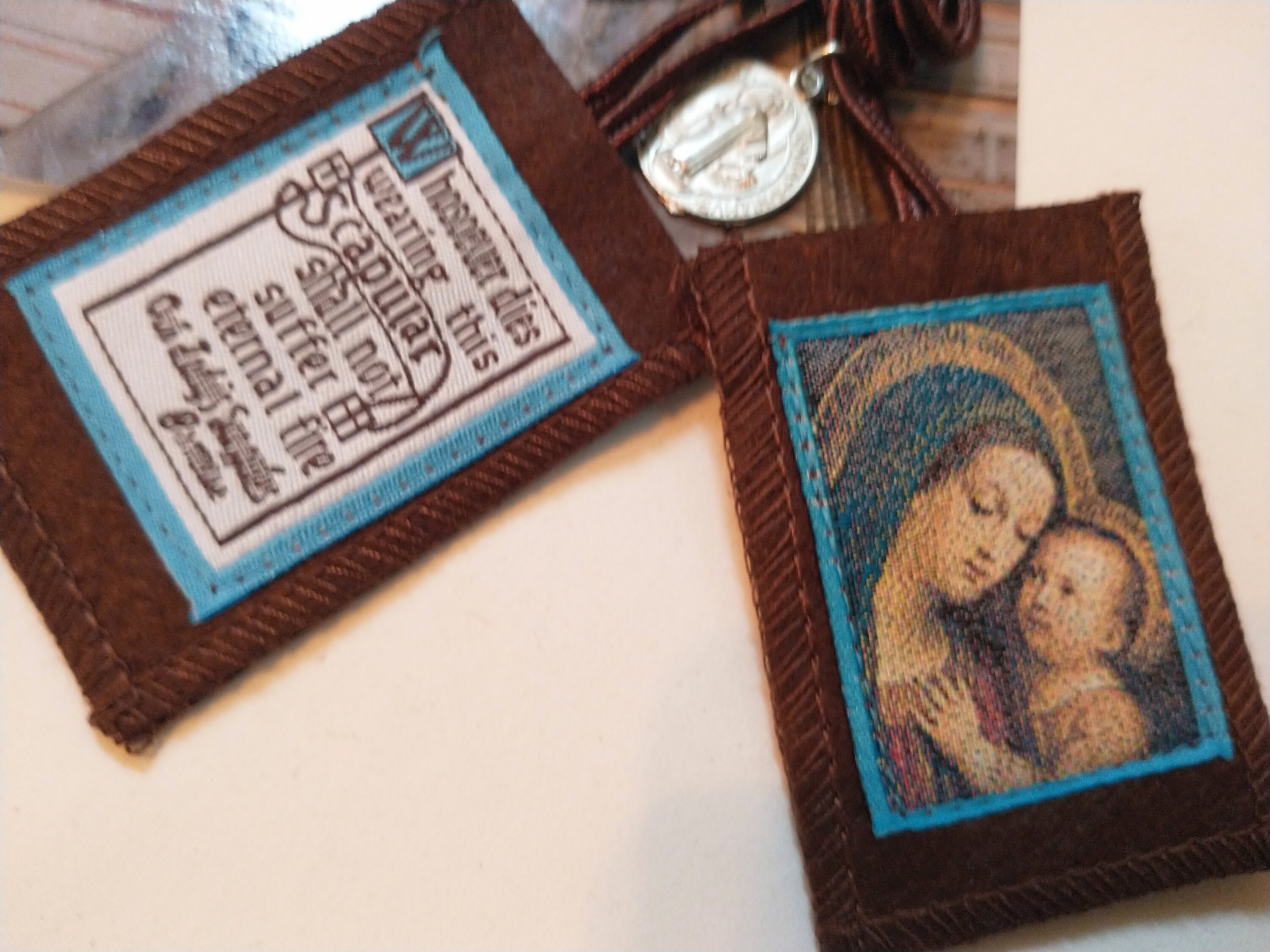 Brown Scapular of Our Lady of Mt Carmel - Etsy