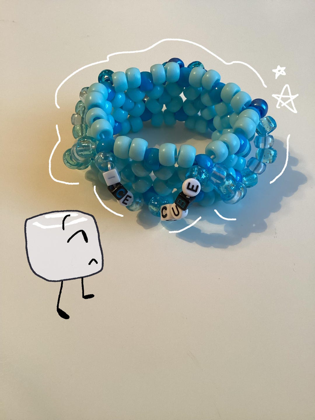 Ice Cube Bfdi Kandi Spiral Cuff - Etsy