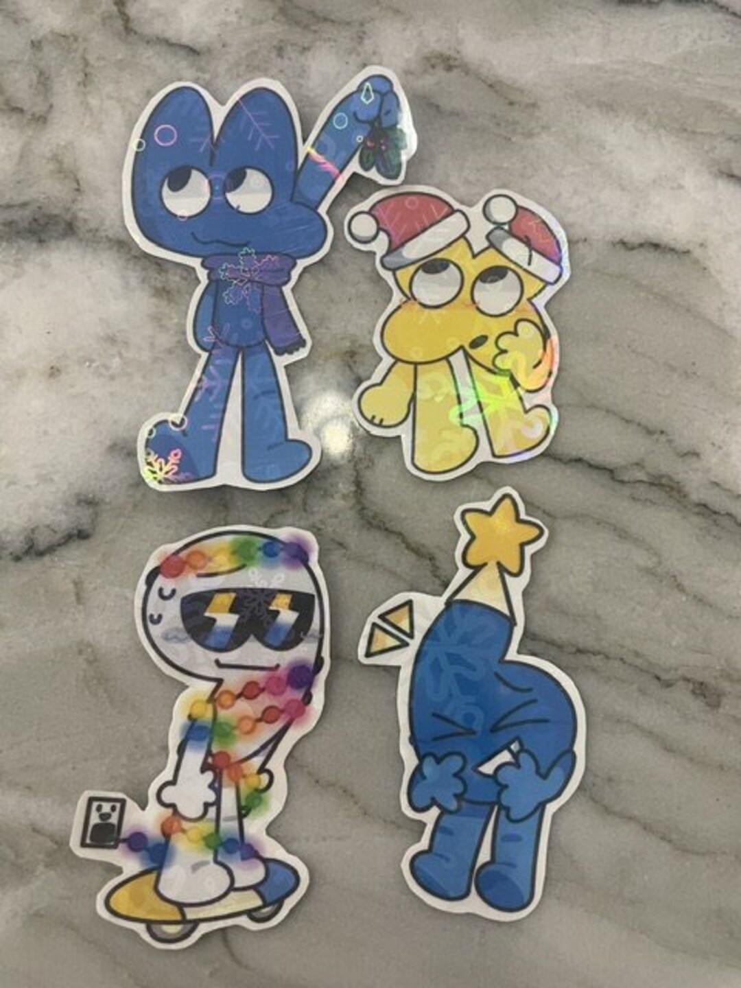 XFOHV Holographic Christmas Stickers - Etsy