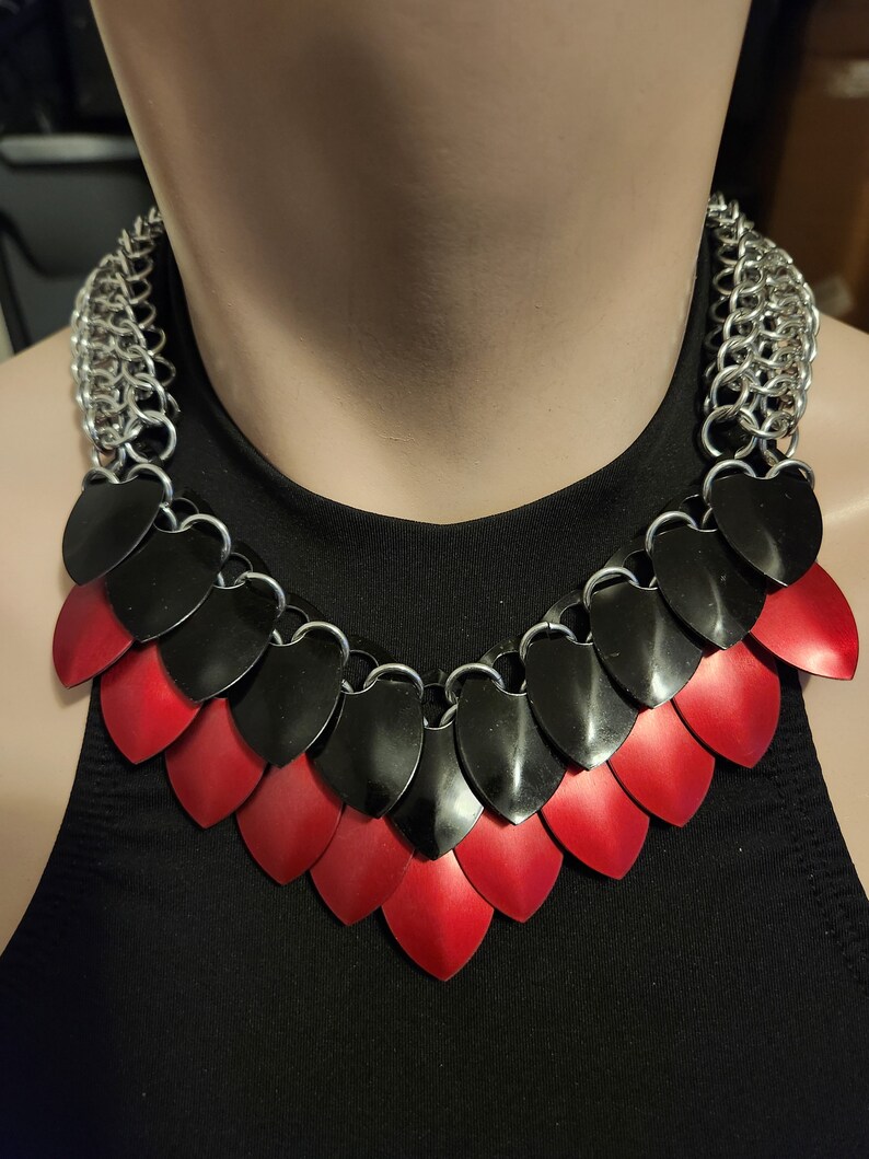 Scale Chainmail Necklace Scalemail Jewelry Necklace - Etsy