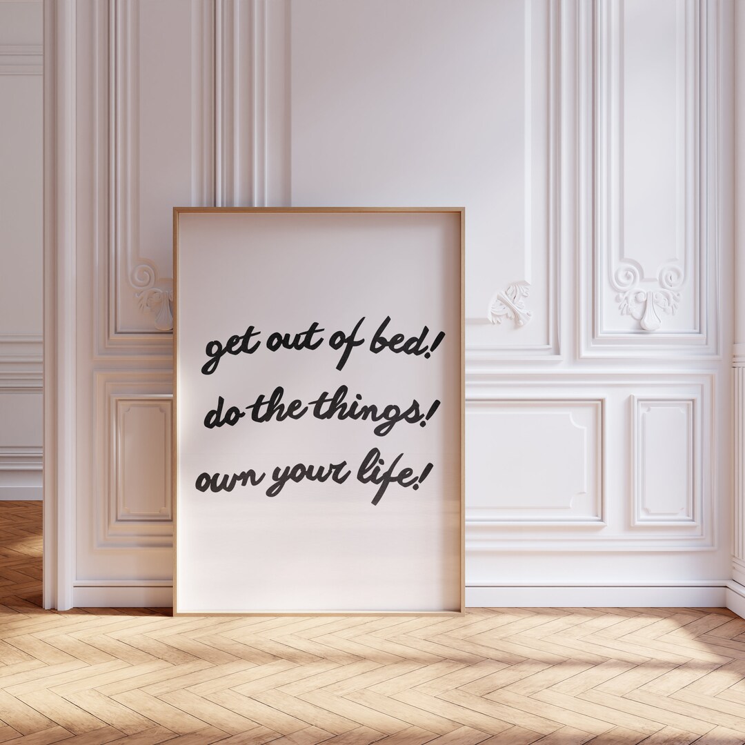 Motivational Quote Print, Handwritten Style, Coquette Room Decor ...