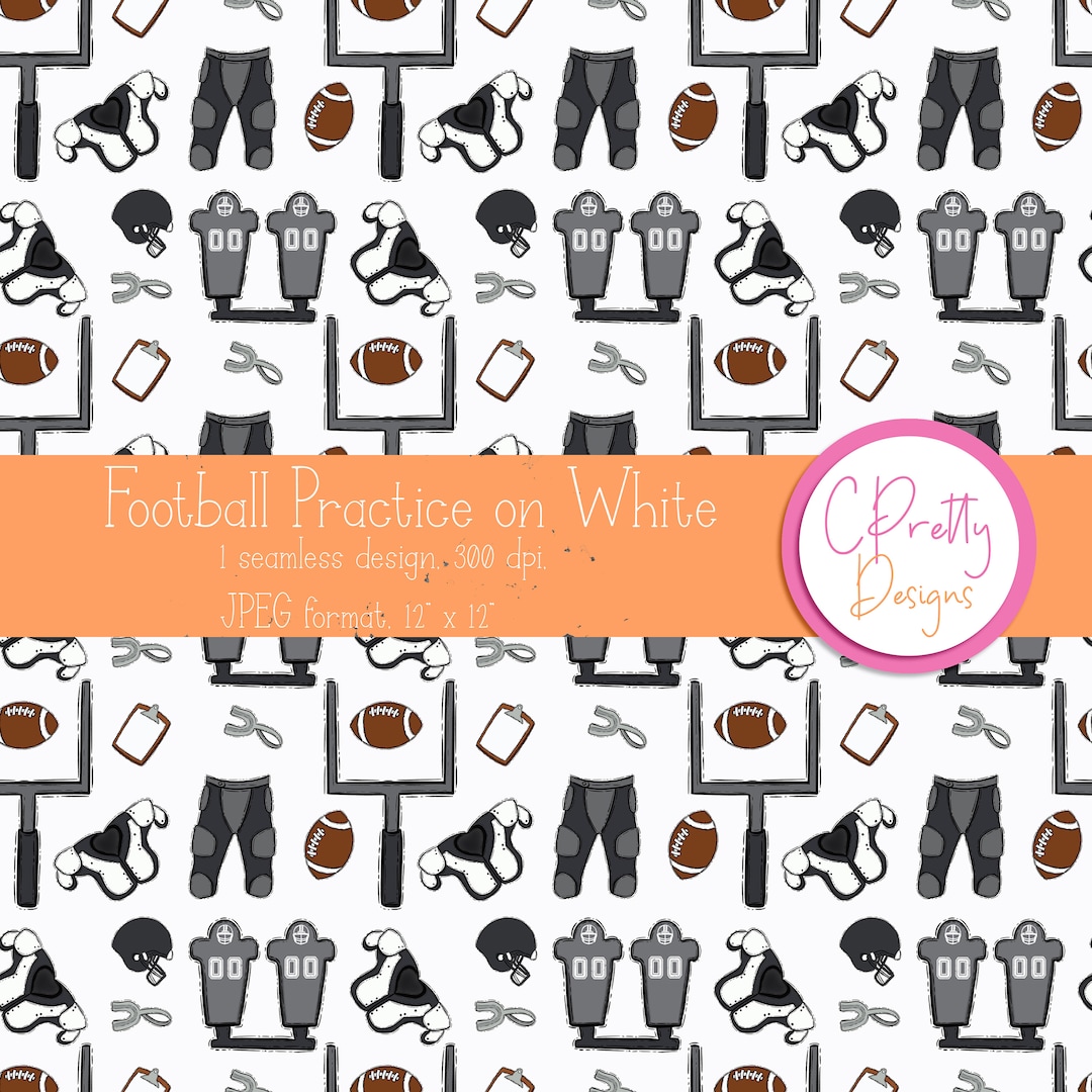 Football Seamless Pattern for Fabric Commercial Use Seamless Repeating ...