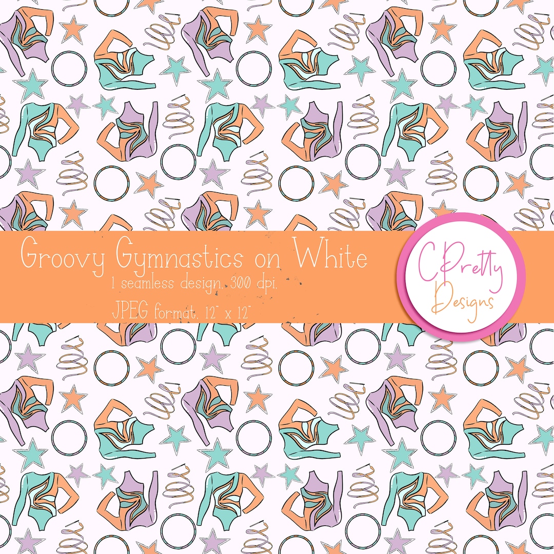 Gymnastics Seamless Pattern for Fabric for Gymnastics Seamless - Etsy