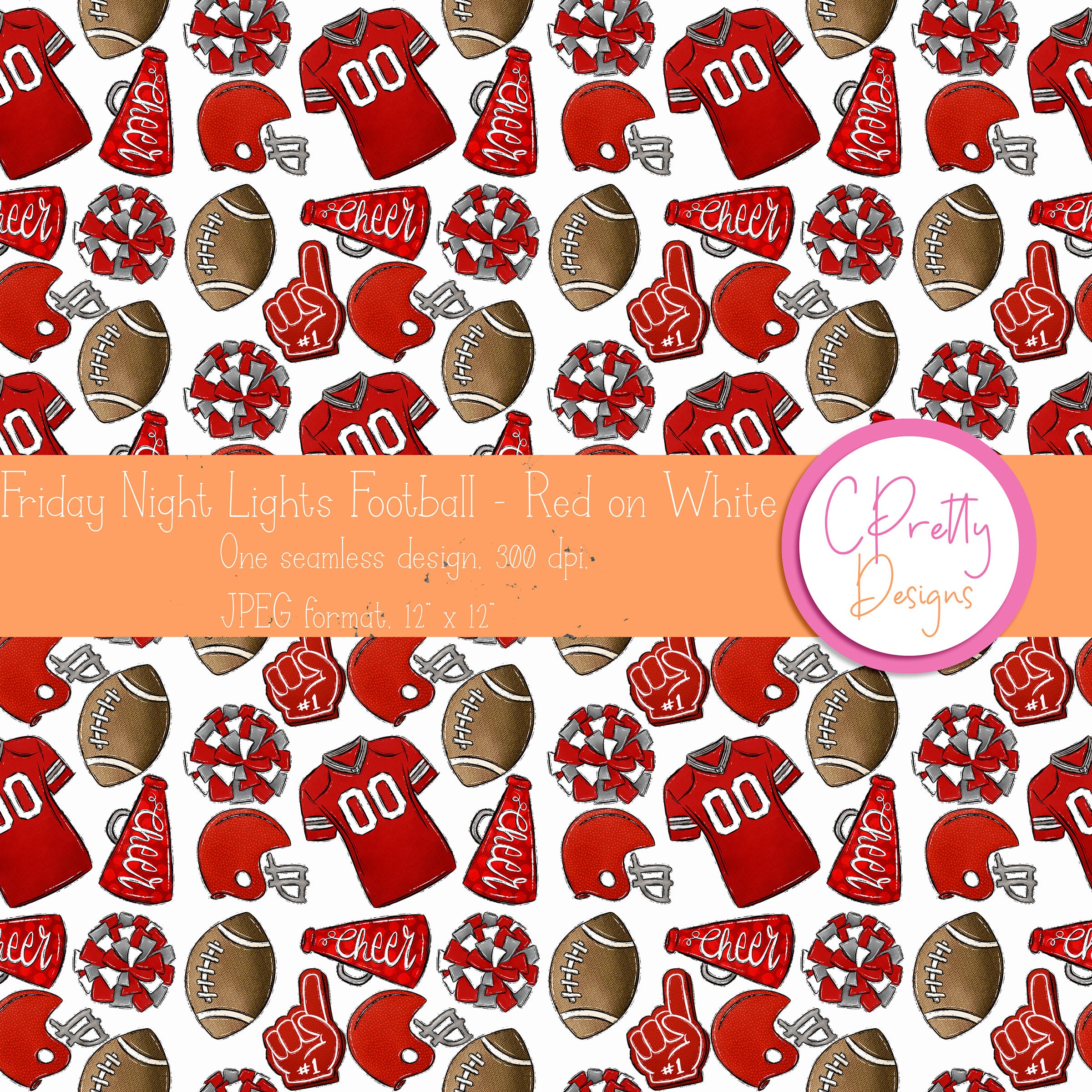 Football Seamless Pattern for Fabric Commercial Use Seamless Repeating ...