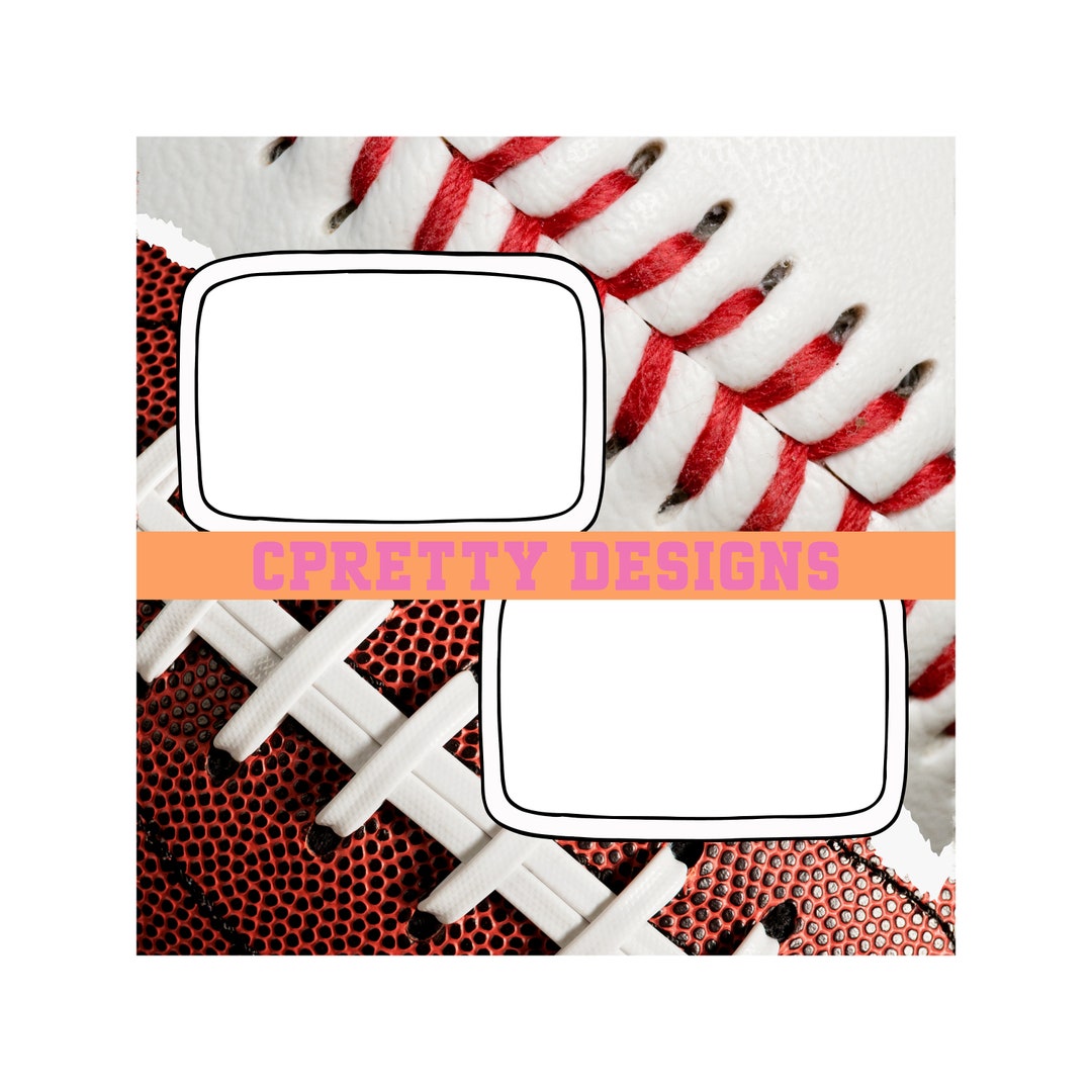 Premade Baseball Digital Scrapbook Sheet Premade Football Digital ...