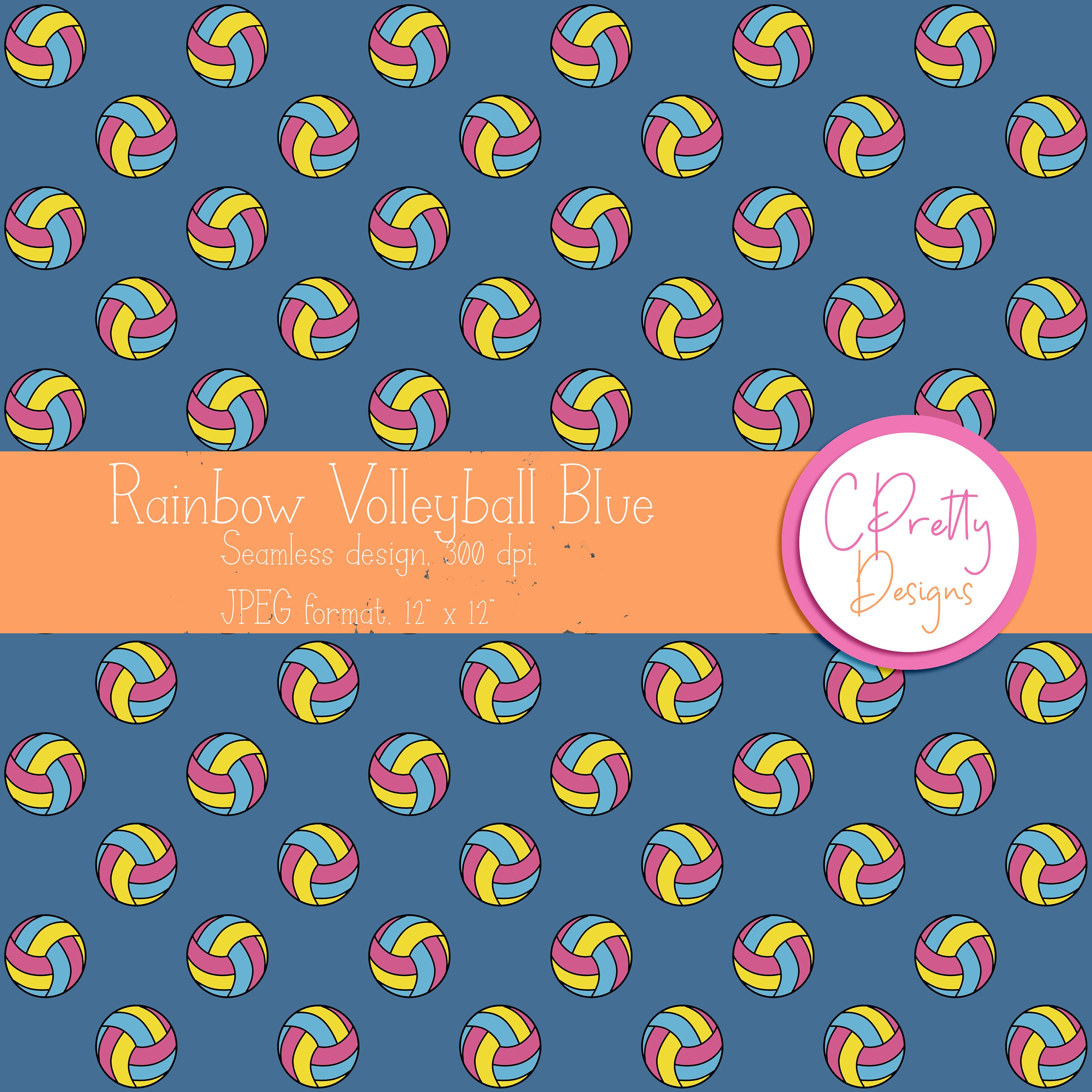 Volleyball Seamless Pattern Repeating File for Fabric Printing ...