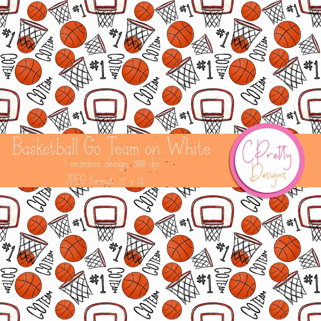 Basketball Seamless Pattern for Fabric Pattern for Basketball Seamless ...