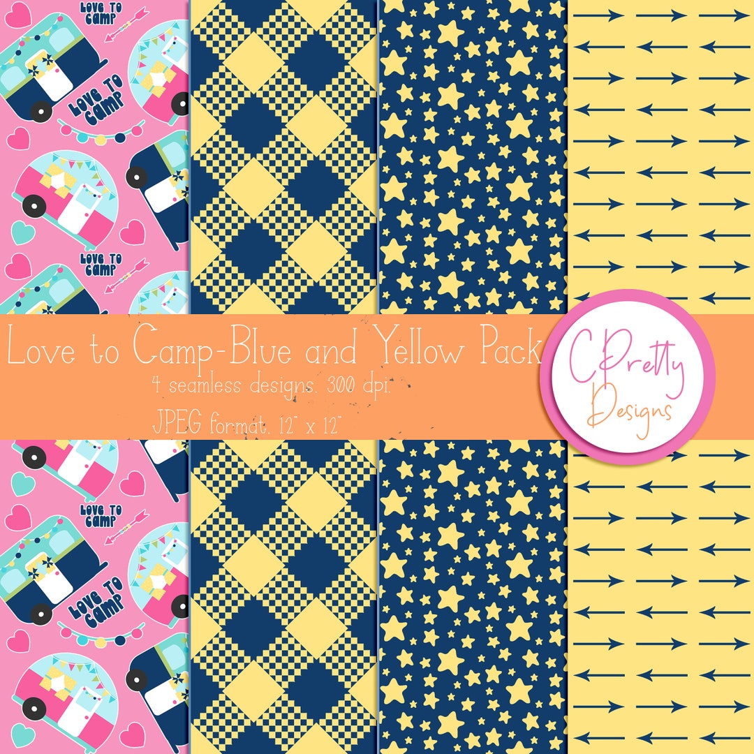 Camping Seamless Pattern for Fabric Use Repeating Pattern for ...