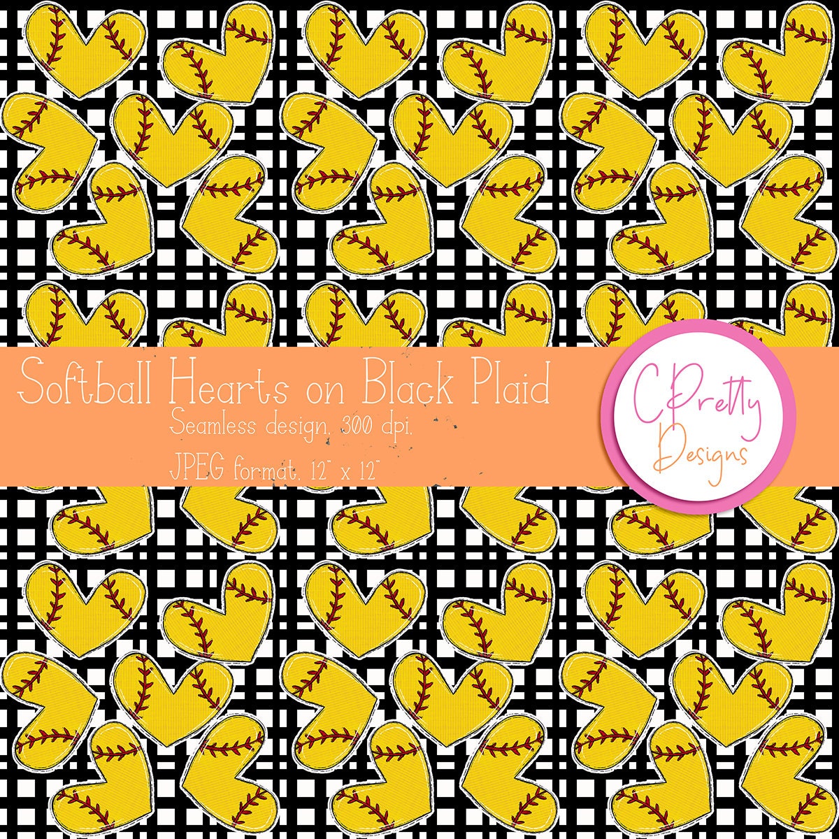 Softball Seamless Pattern Repeating File for Fabric Printing Softball ...