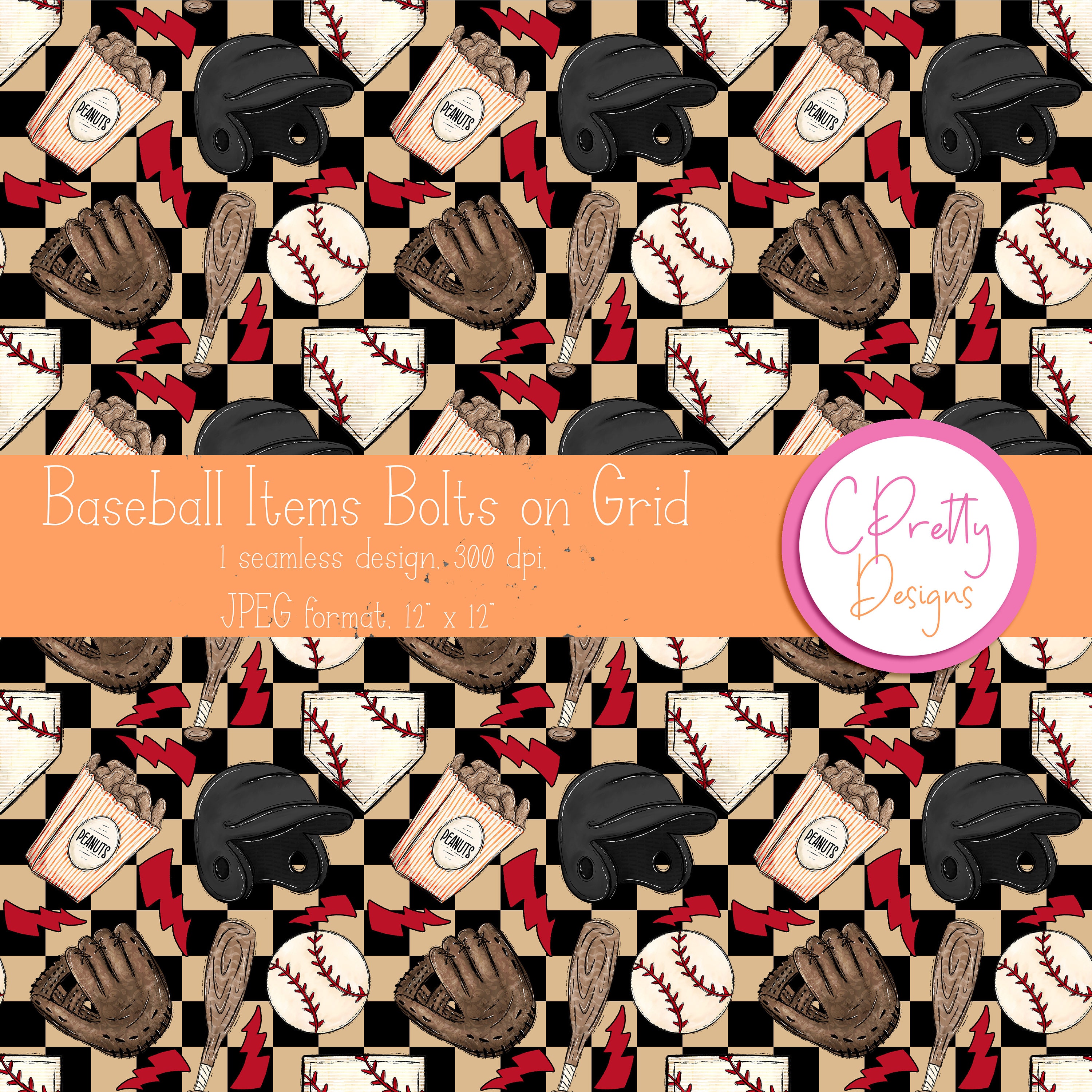 Baseball Seamless Pattern Repeating File for Fabric Printing Baseball ...