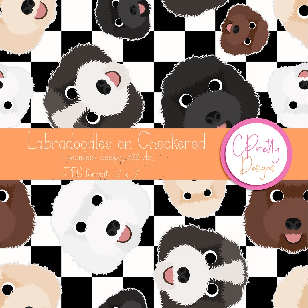 Labradoodle Seamless Pattern for Fabric Commercial Use Pattern ...