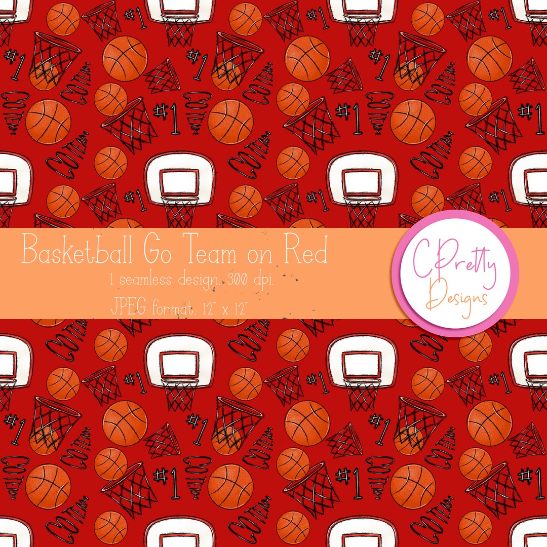 Basketball Seamless Pattern for Fabric Pattern for Basketball Seamless ...