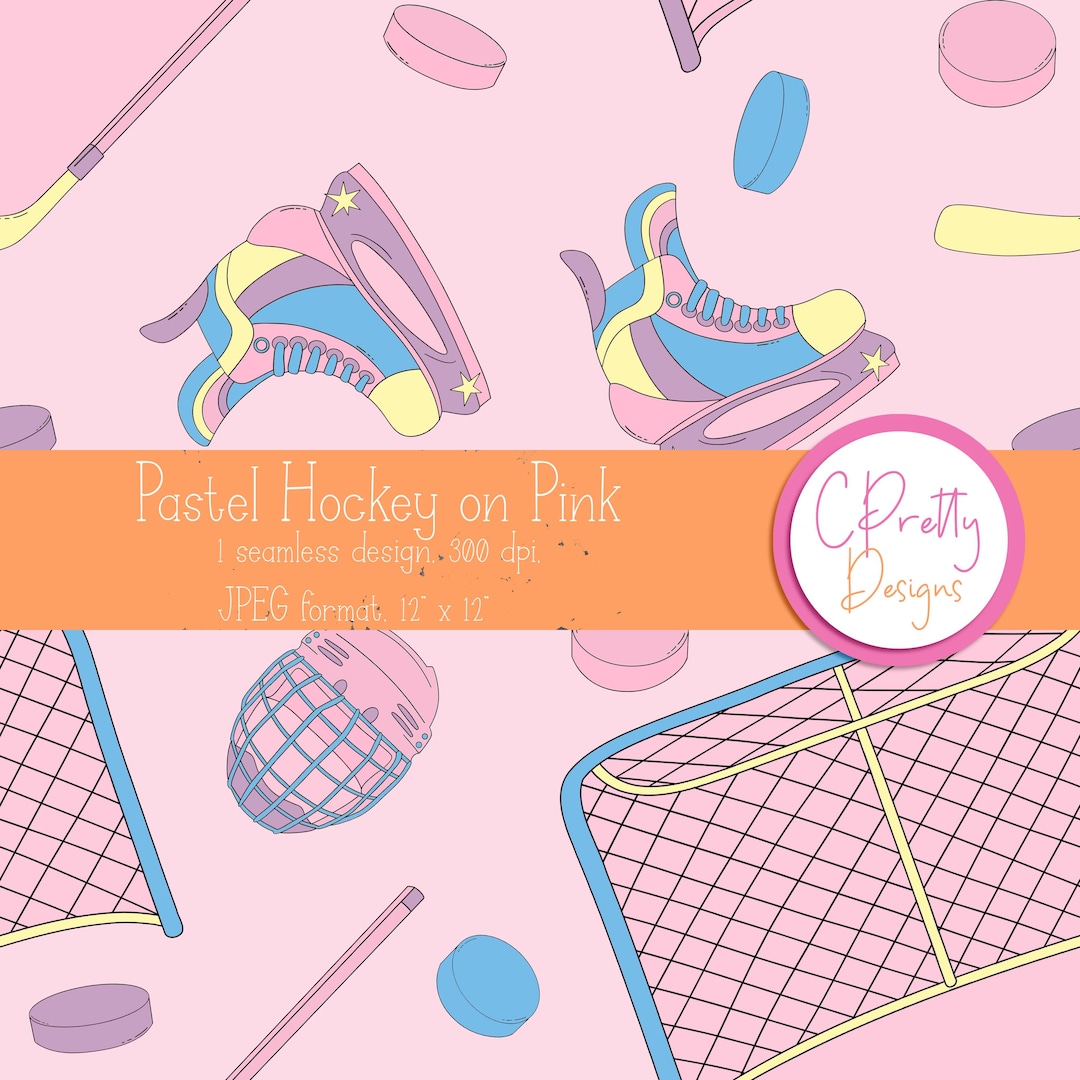 Hockey Seamless Pattern Hockey Digital Paper Design for Fabric ...
