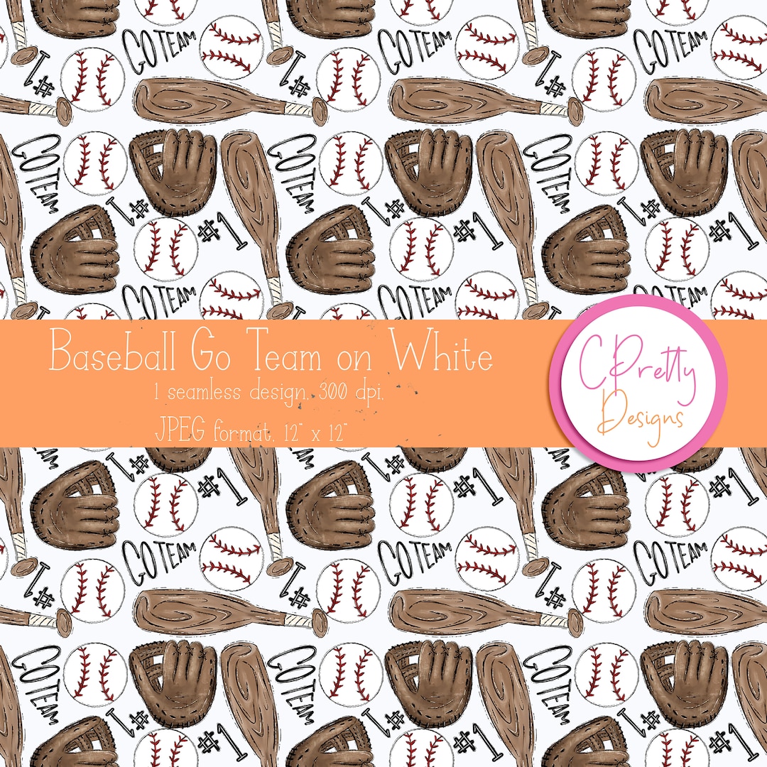 Baseball Seamless Pattern Repeating File for Fabric Printing Baseball ...