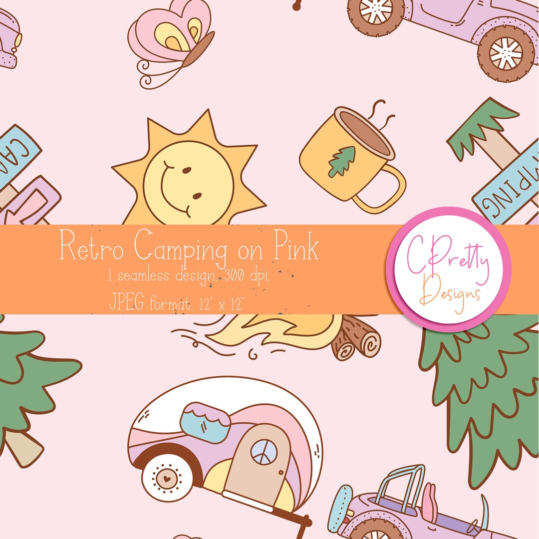 Camping Seamless Pattern for Fabric Use Repeating Pattern for ...