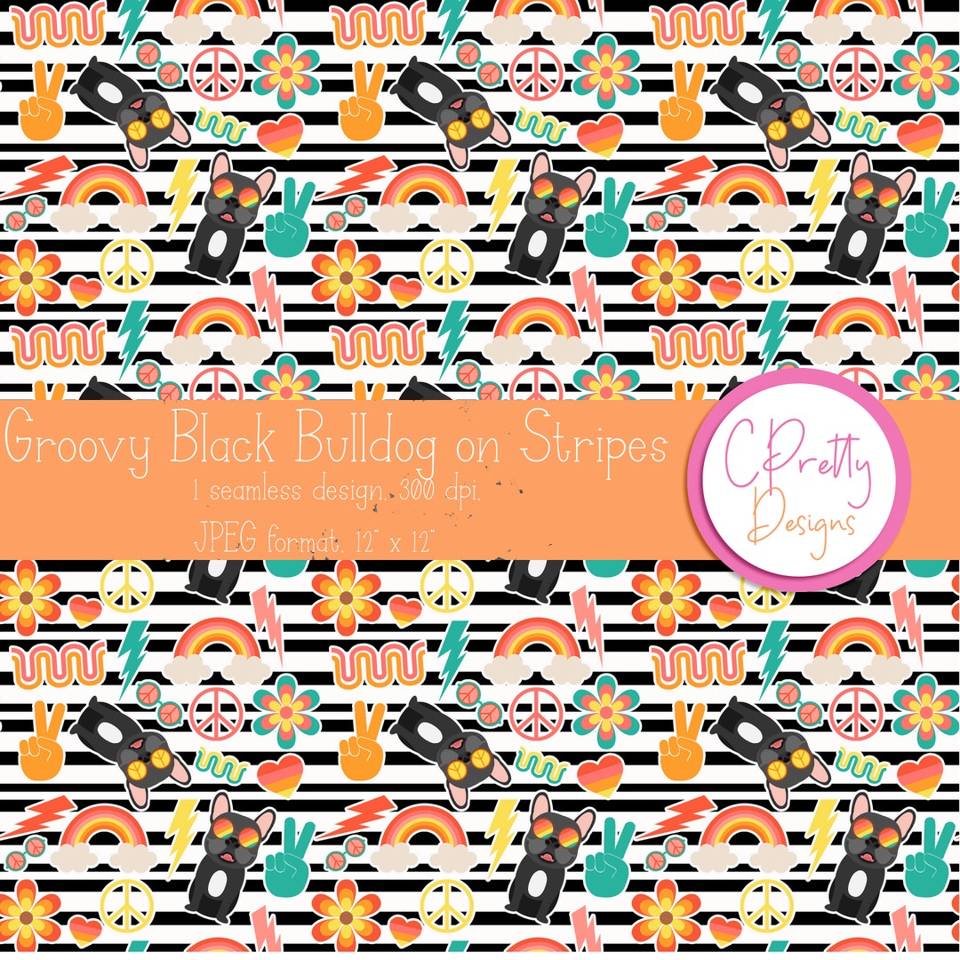 French Bulldog Seamless Pattern for Fabric Commercial Use Pattern ...