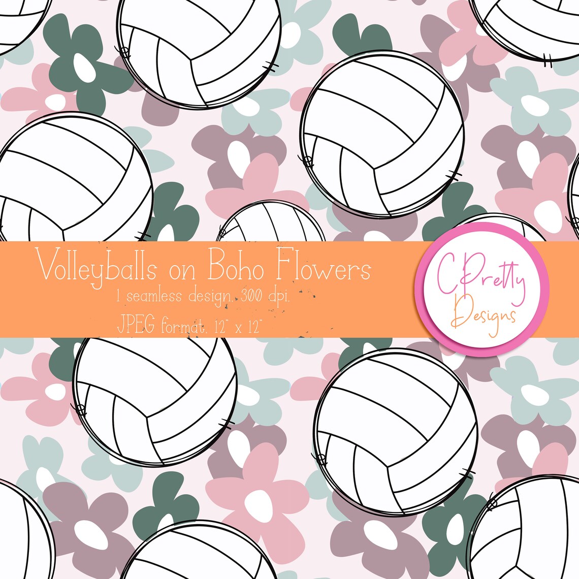 Volleyball Seamless Pattern for Fabric Pattern for Volleyball Seamless ...