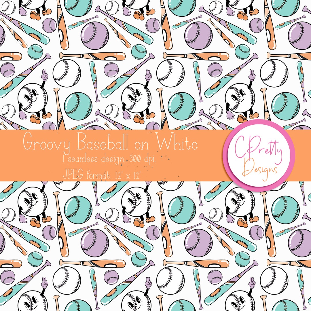 Baseball Seamless Pattern Repeating File for Fabric Printing Baseball ...