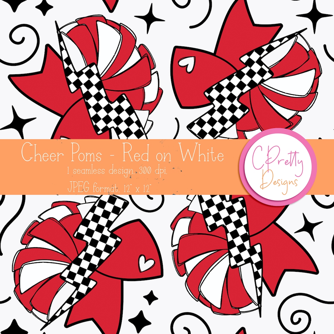 Cheer Seamless Pattern for Cheerleader Seamless Pattern for - Etsy