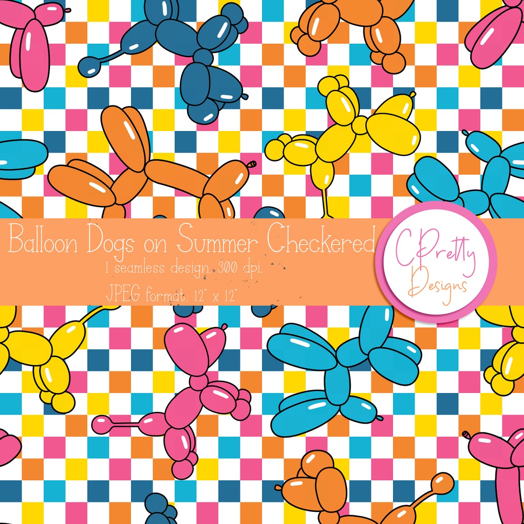 Seamless Balloon Dog Pattern Seamless Dog Pattern Seamless Coquette ...