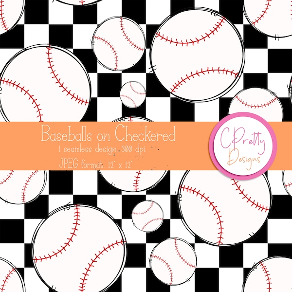 Baseball Pattern - Etsy