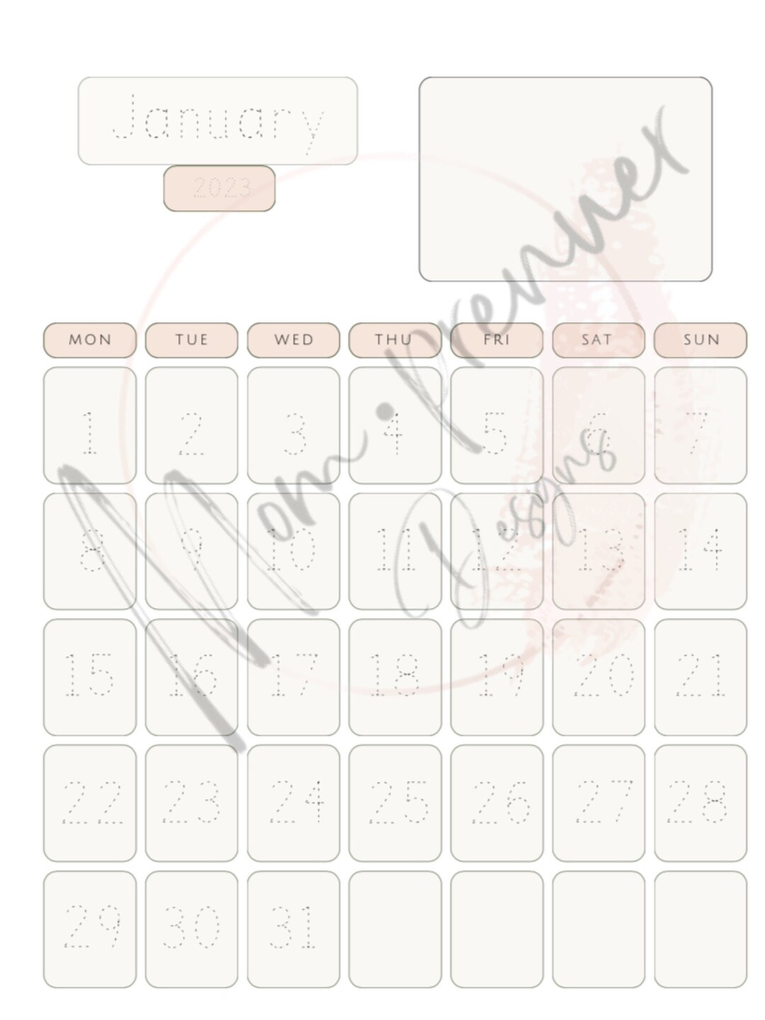 Traceable Calendar L Jan.-dec. 2023 - Etsy