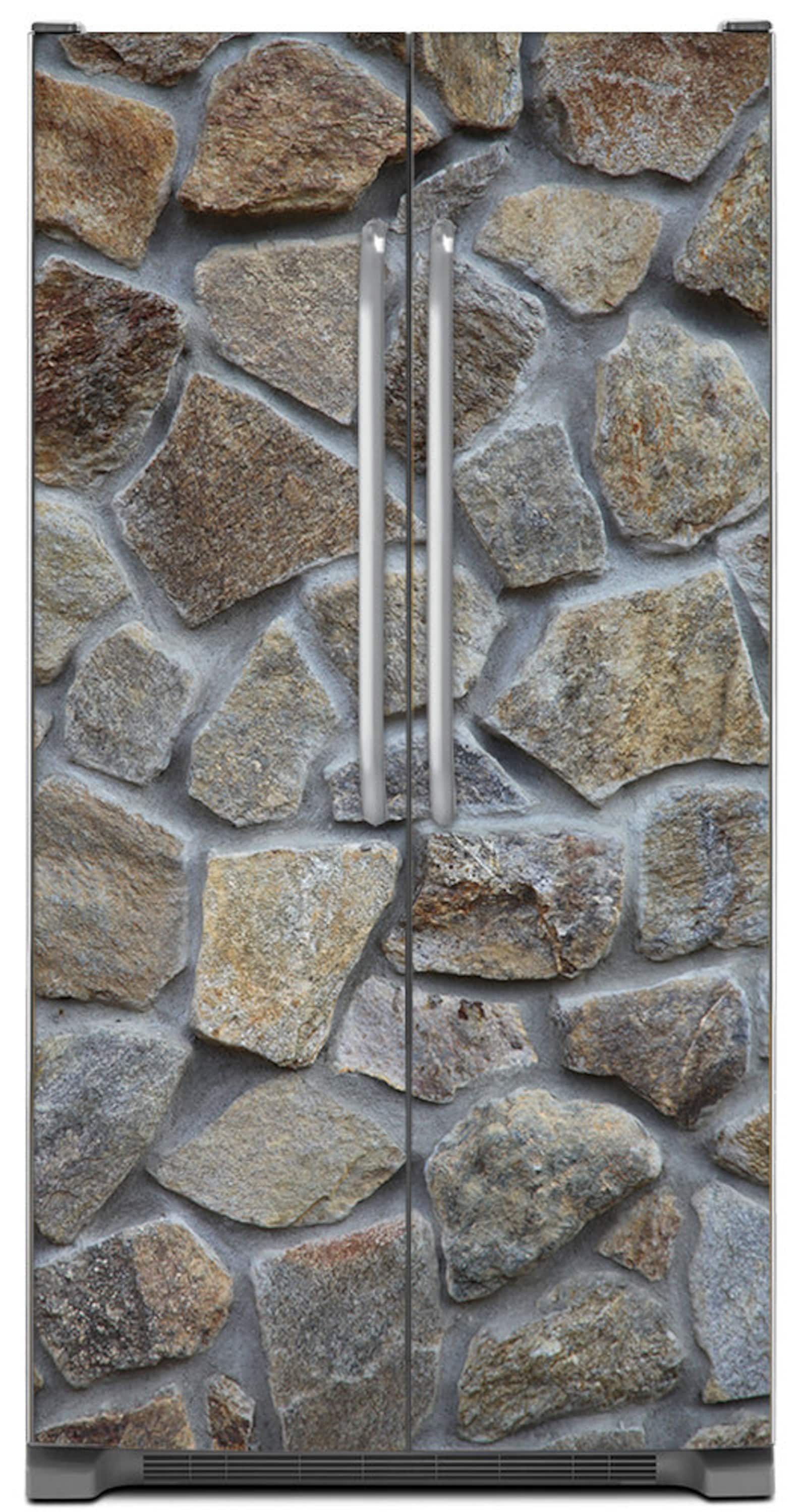 Magnetic Stone Wall Refrigerator Cover Skin - Etsy