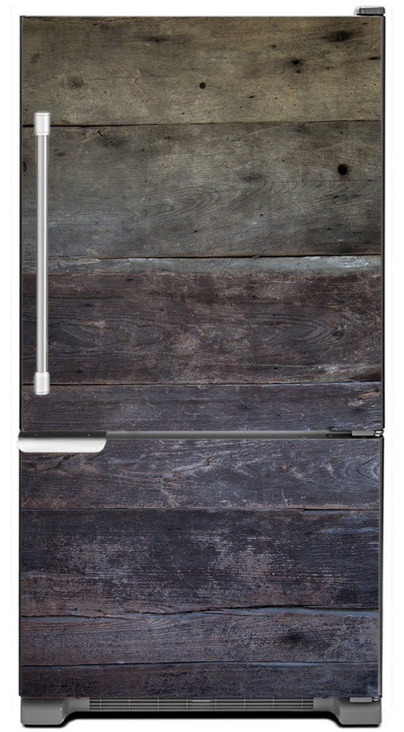 Barn Wood Panels Magnetic Refrigerator Cover Skin Panel Wrap - Etsy