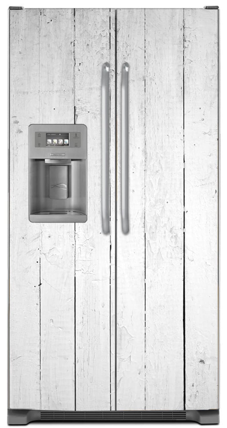 Magnetic White Wood Refrigerator Cover Skin - Etsy