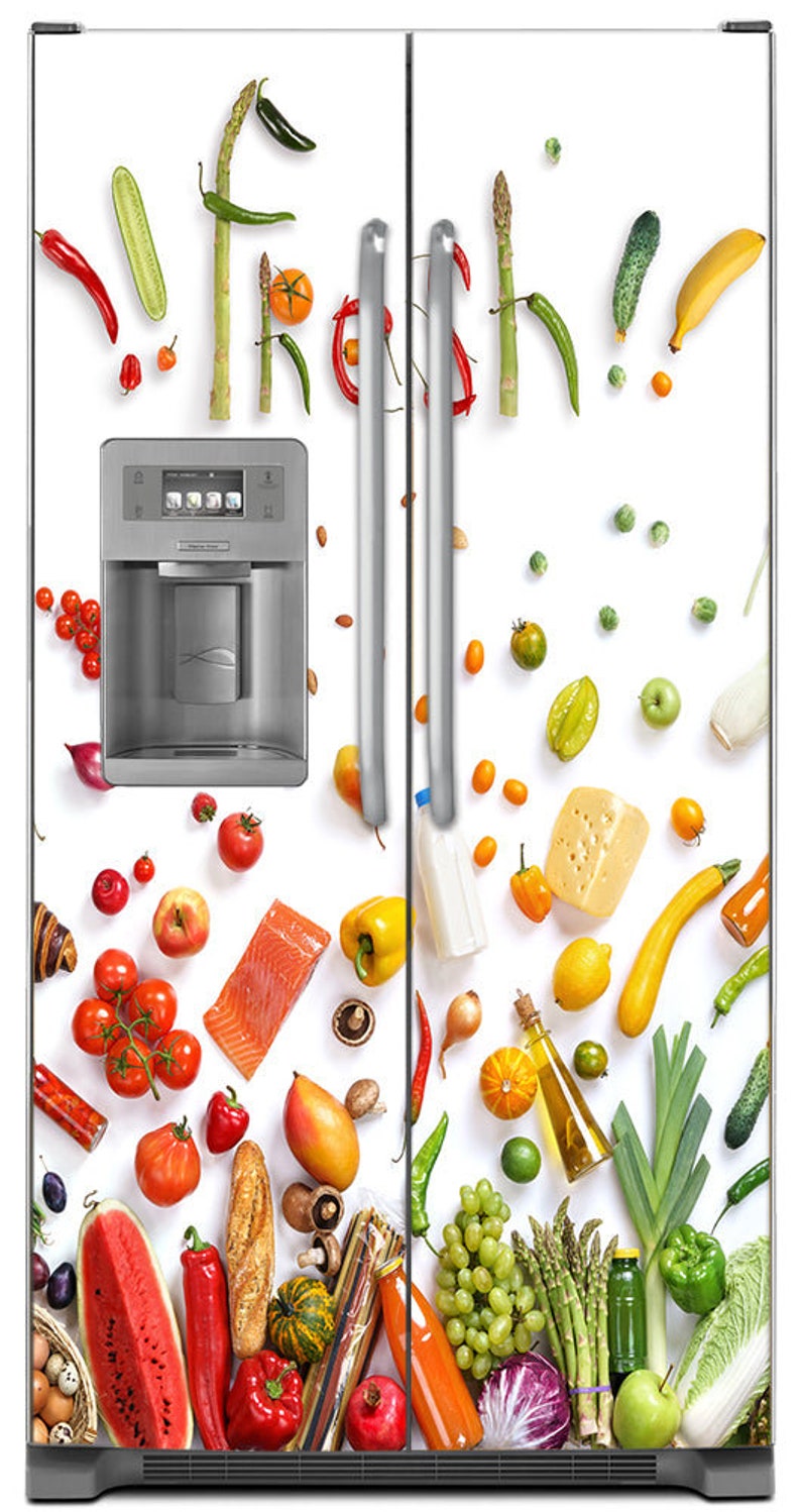 Magnetic Market Fresh Refrigerator Cover Skin - Etsy