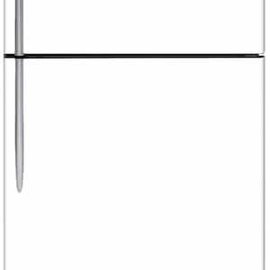 Magnetic Semi Gloss White Refrigerator Wrap Change Fridge Color How to ...