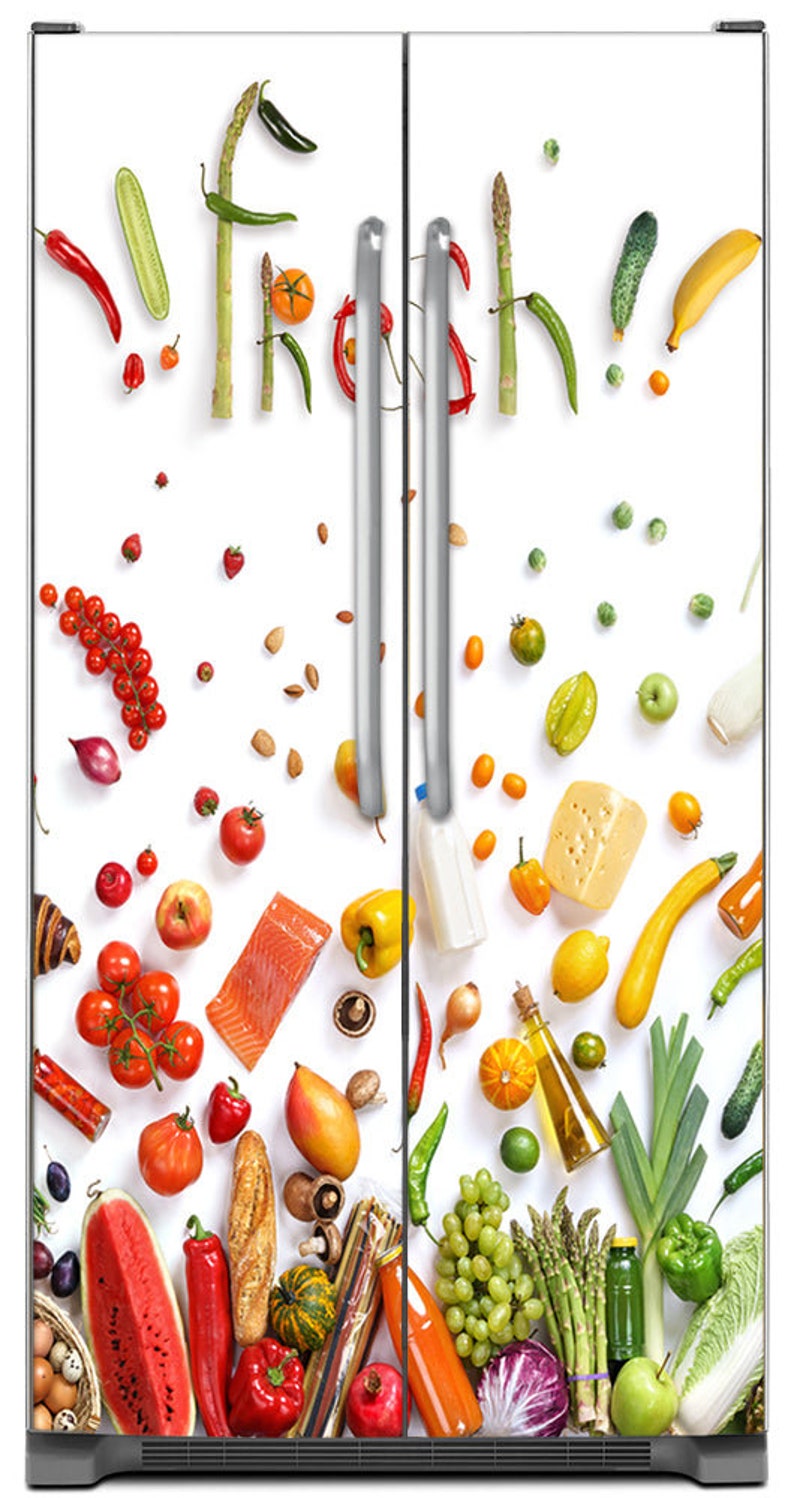 Magnetic Market Fresh Refrigerator Cover Skin - Etsy