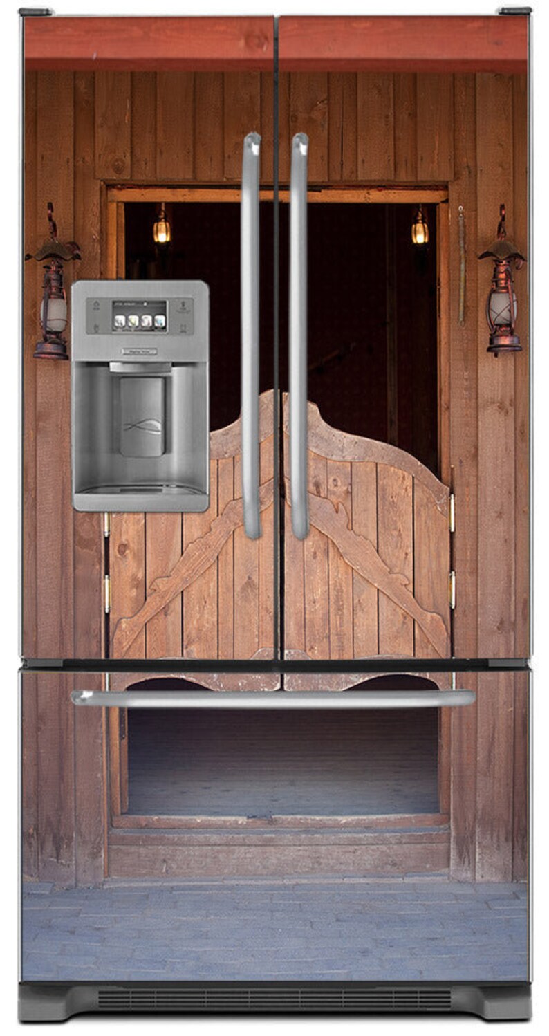 Magnetic Wild West Doors Refrigerator Cover Skin - Etsy