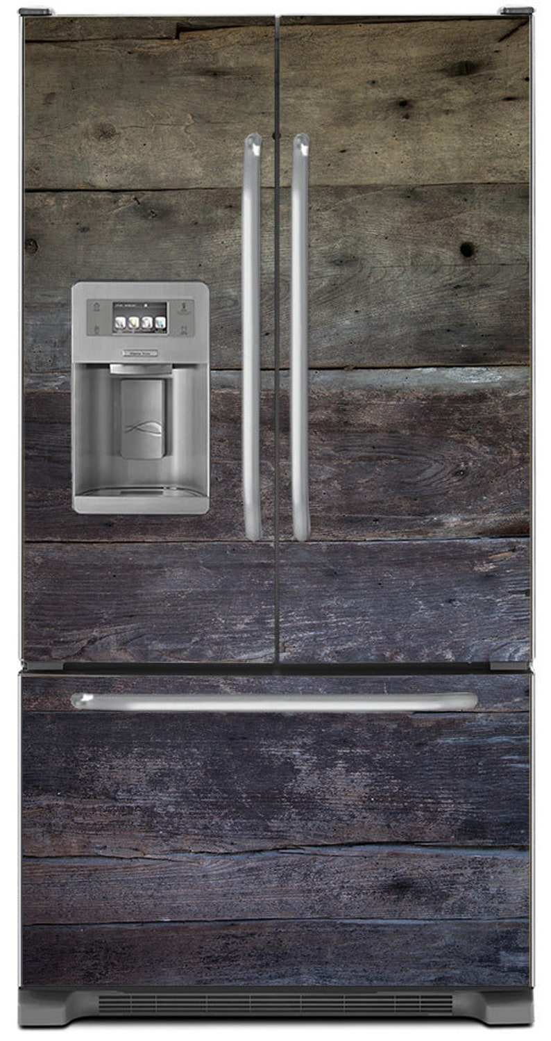 Barn Wood Panels Magnetic Refrigerator Cover Skin Panel Wrap - Etsy
