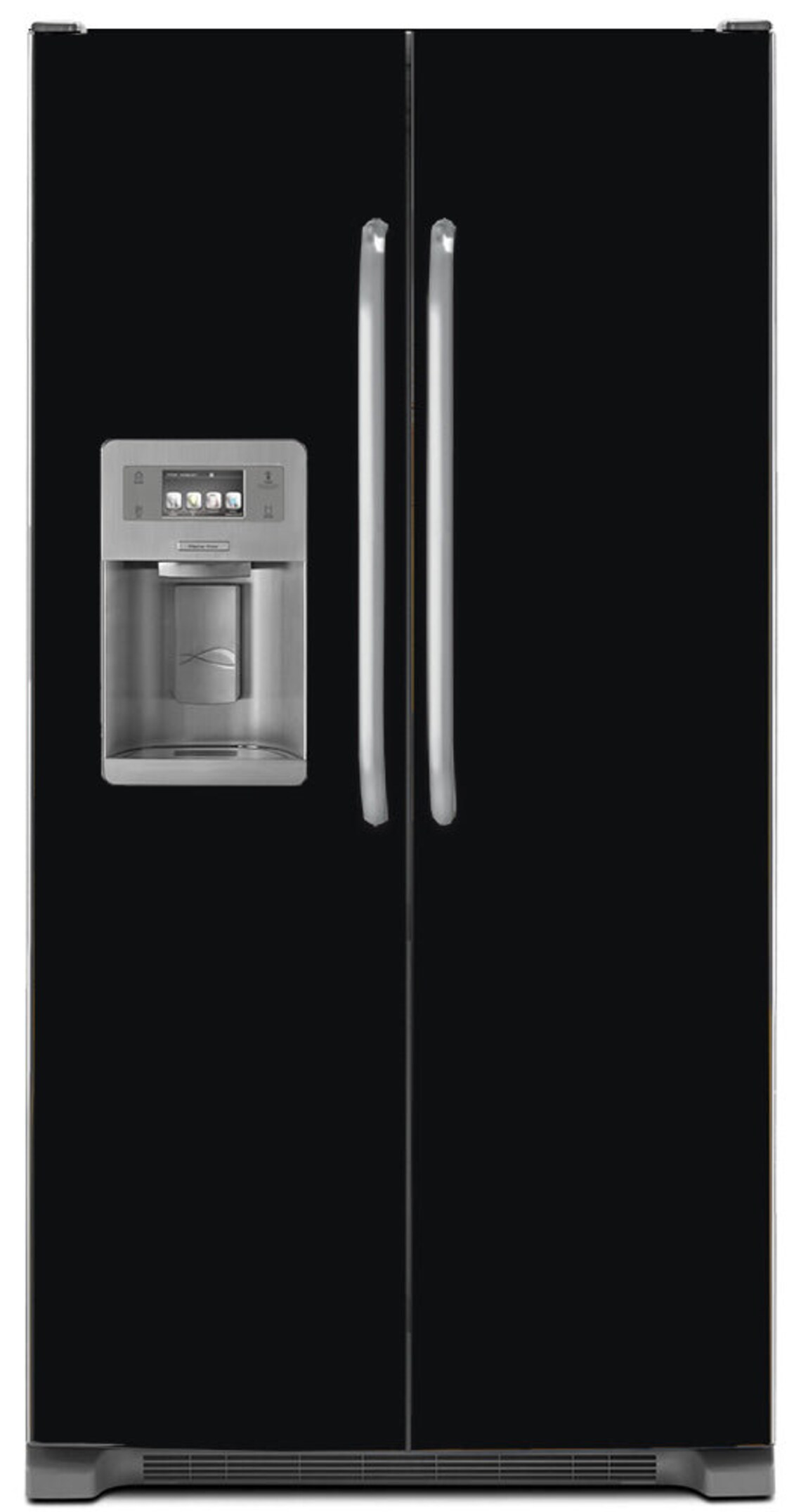 Magnetic Gloss Black Refrigerator Wraps Change Fridge Door Color Match ...