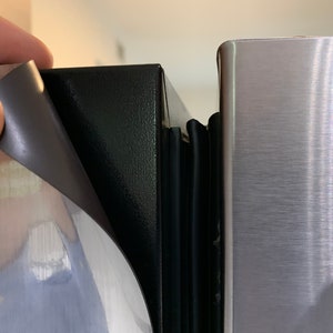 Magnetic Brushed Stainless Steel Refrigerator Skin Wraps Change Fridge ...