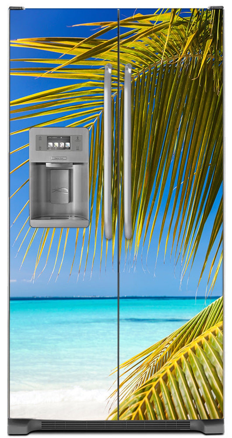 Magnetic Tropical Breeze Refrigerator Cover Skin - Etsy
