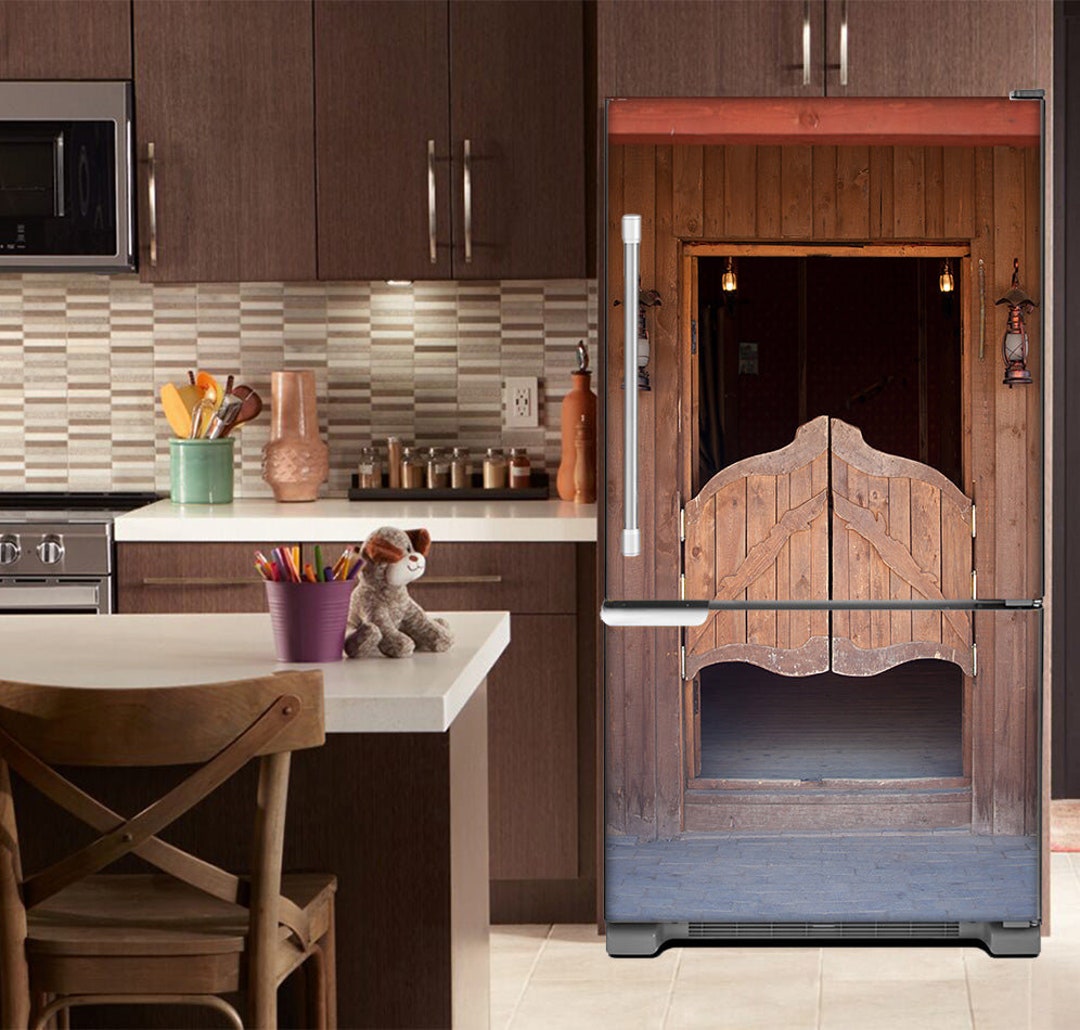 Magnetic Wild West Doors Refrigerator Cover Skin - Etsy