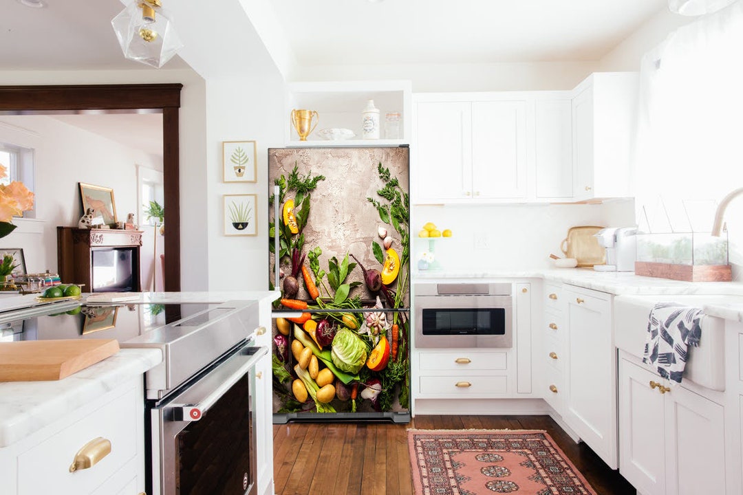 Magnetic Healthy Food Refrigerator Cover Skin - Etsy