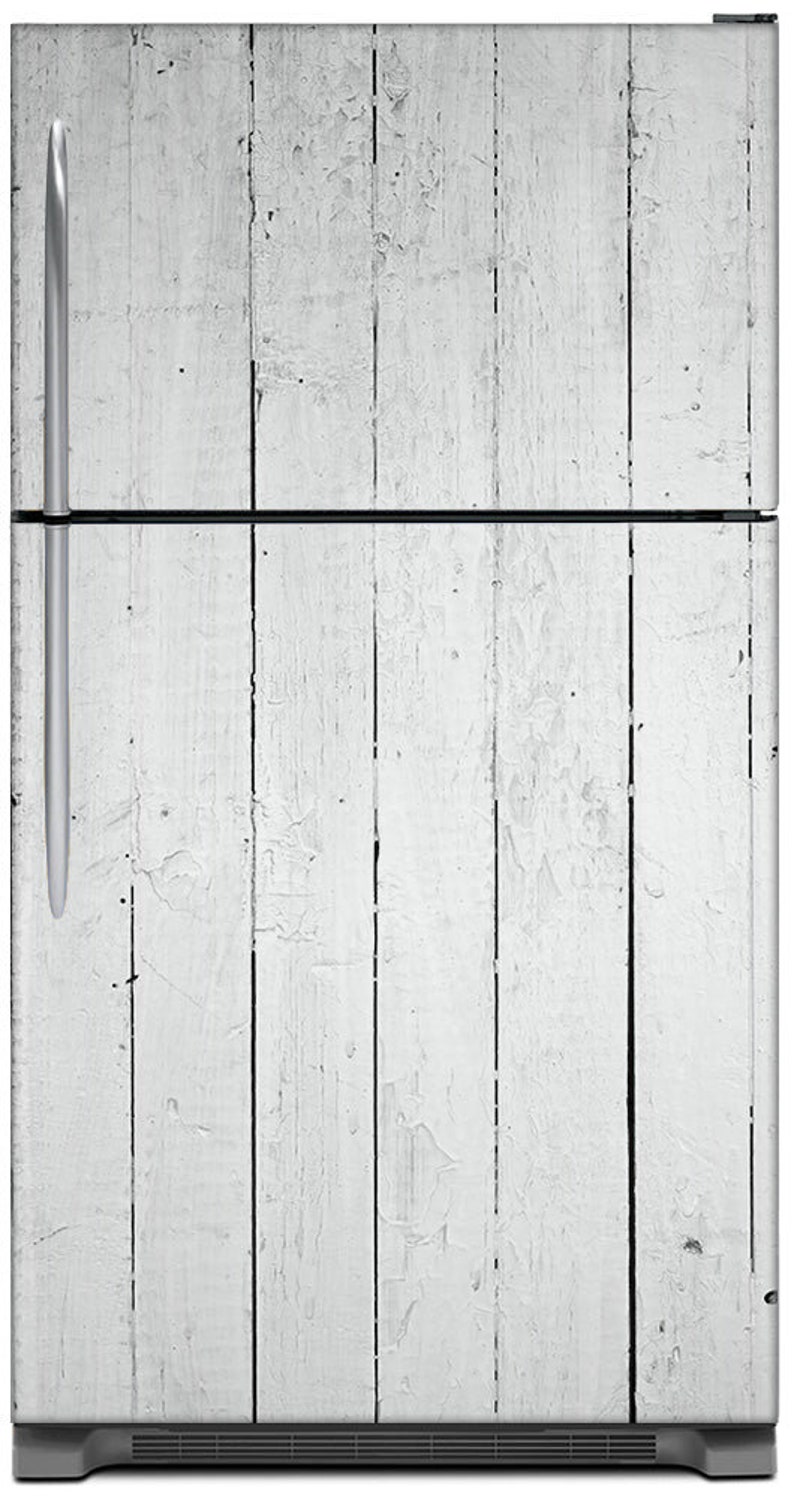 Magnetic White Wood Refrigerator Cover Skin - Etsy