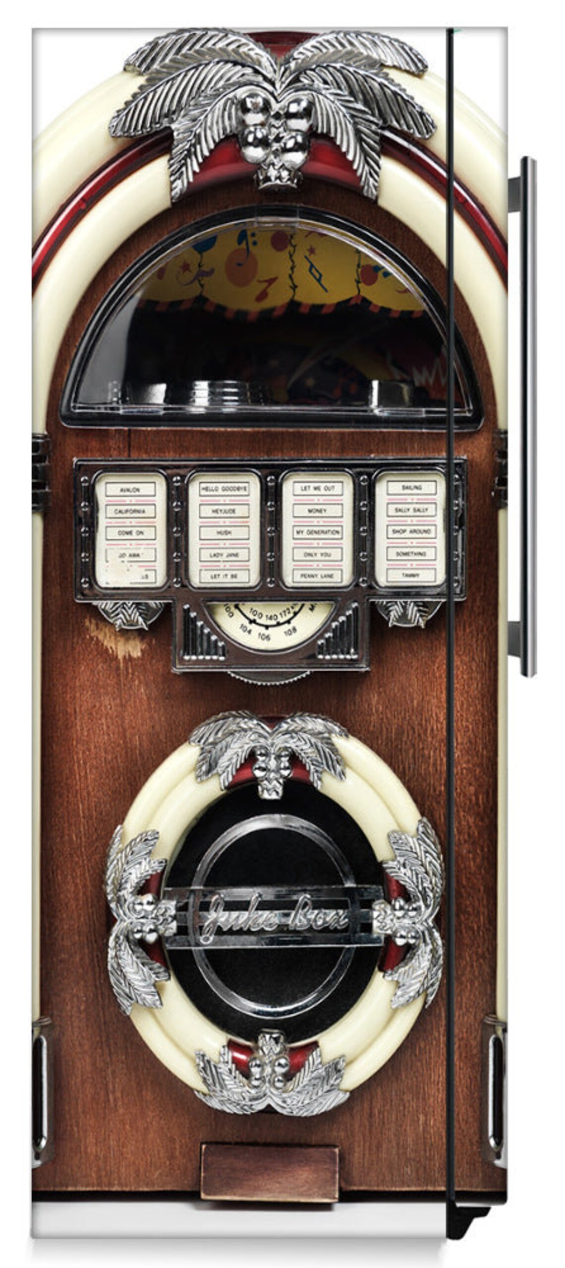 Magnetic Jukebox Refrigerator Cover Skin - Etsy