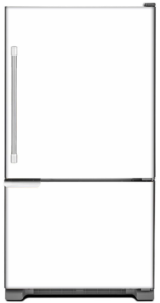 Magnetic Semi Gloss White Refrigerator Wrap Change Fridge Color How to ...
